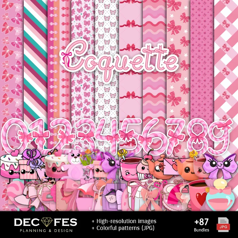 Scrapbook Coquette - Printable Designs for Manualities | Digital papers ...